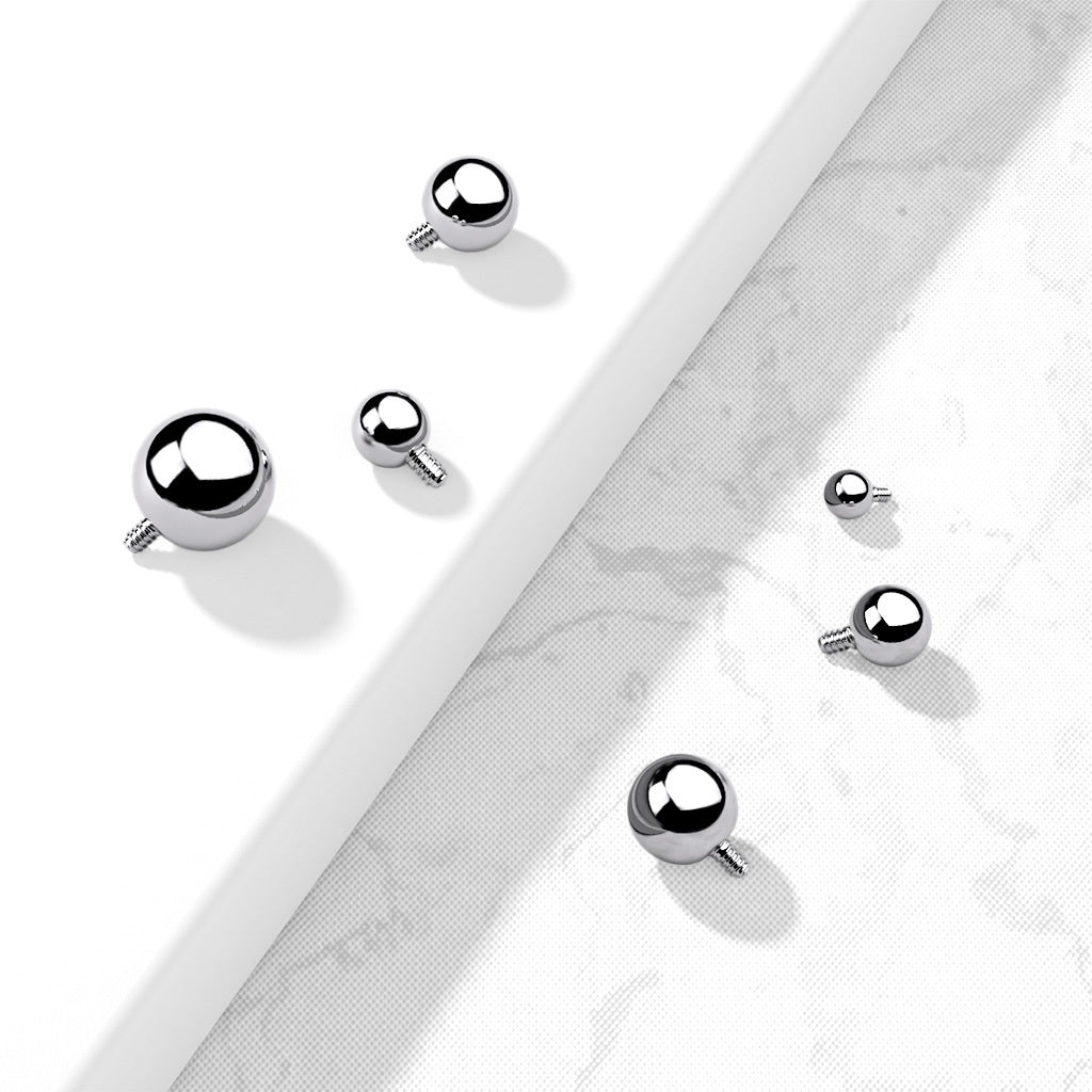 Set of 10 Internally Threaded Replacement Balls - G23 Titanium – piercedowl